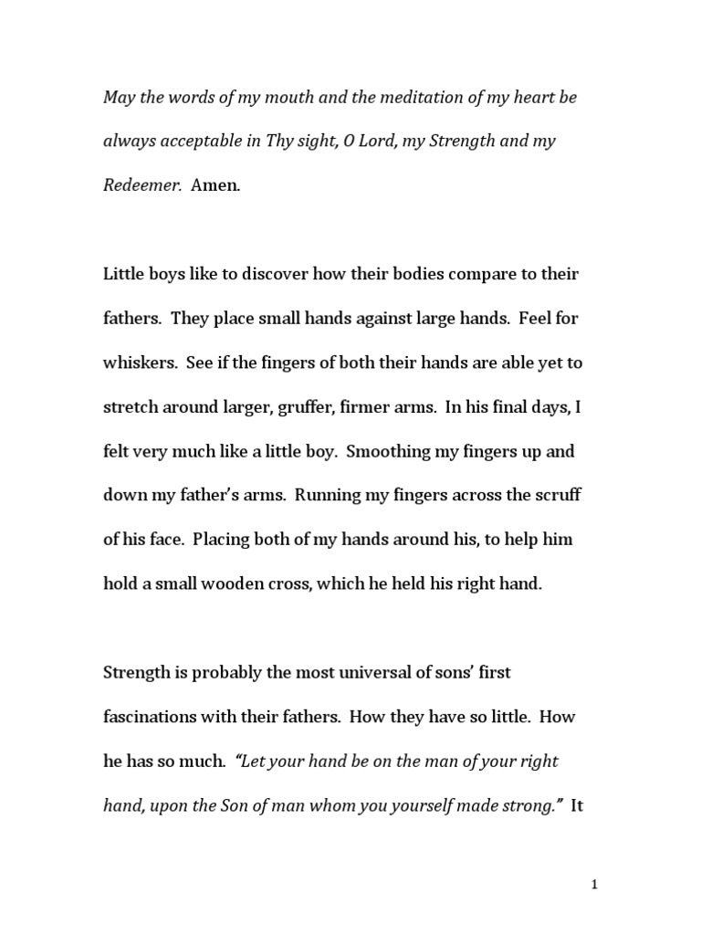 My Father's Funeral Oration | PDF | Love | Jesus