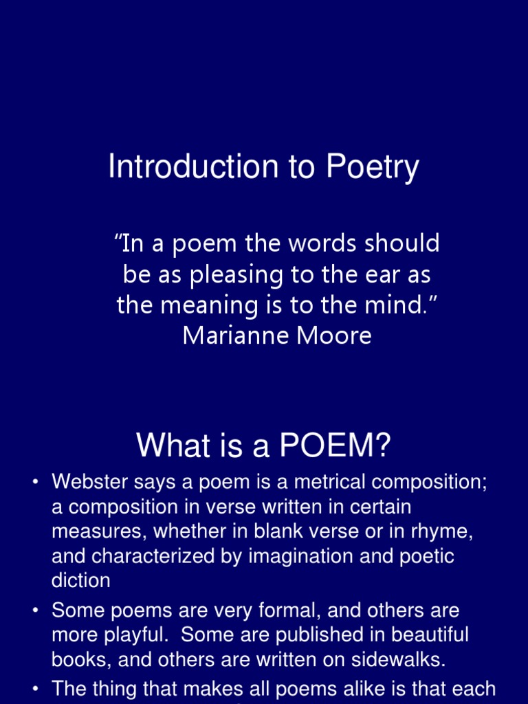 intro-to-poetry-1.ppt | Poetics | Poetic Form