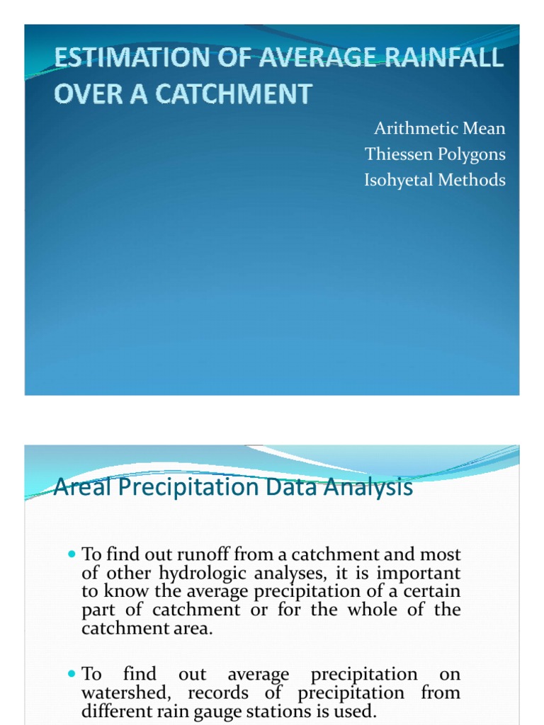 6 PG Precipitation Analysis | PDF | Drainage Basin | Rain
