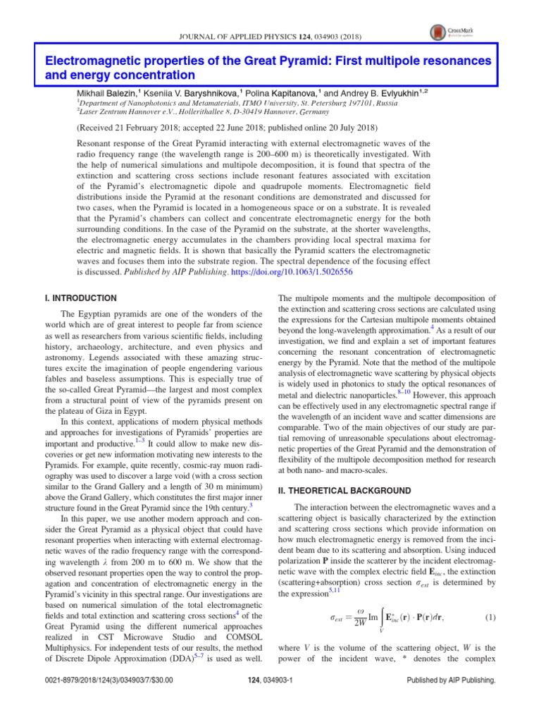 Electromagnetic Properties of The Great Pyramid | PDF | Electromagnetic ...