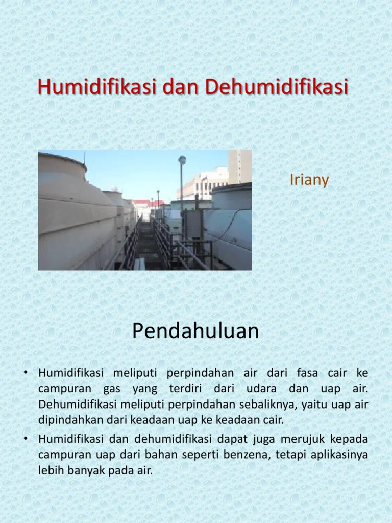 Proses Humidifikasi dan Dehumidifikasi | PDF | Sains & Matematika