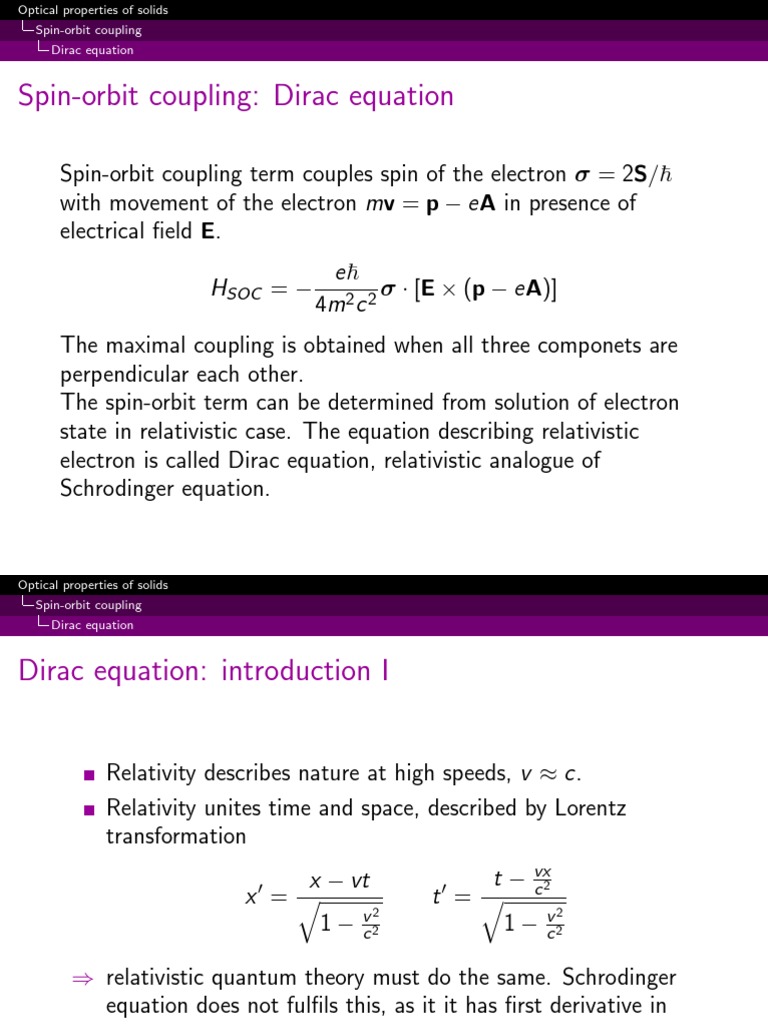 Hamrle - Spin Orbit Coupling | PDF | Wave Function | Spin (Physics)