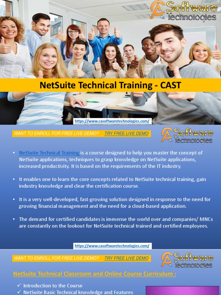 NetSuite Certification Training Course - CAST | PDF | Educational ...