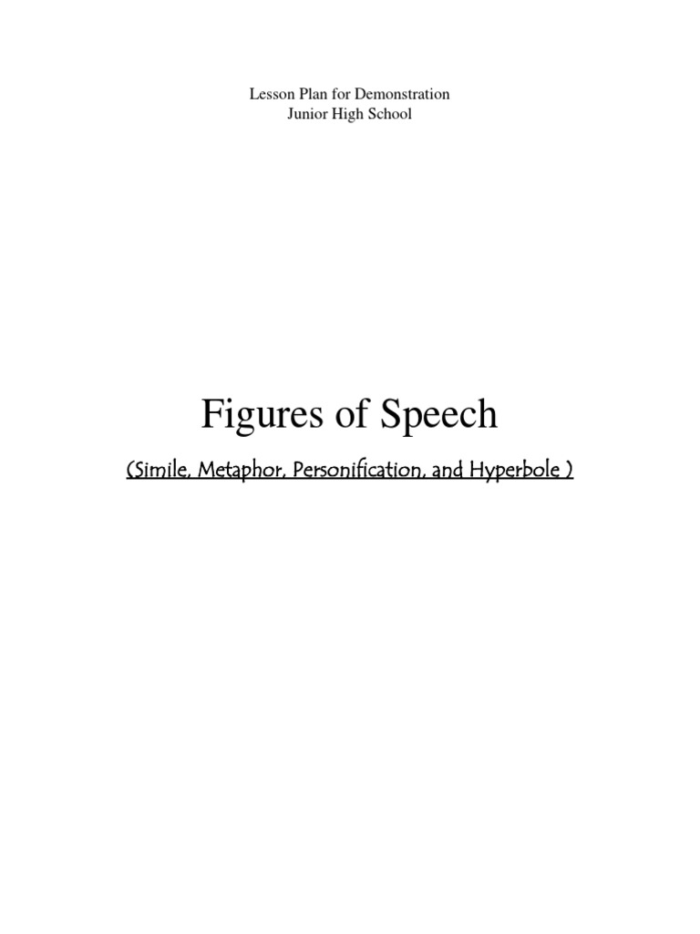Figures of Speech Lesson Plan | PDF | Metaphor