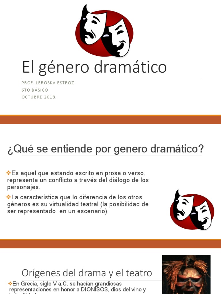 Introducción al Género Dramático | PDF | Comedia | Teatro