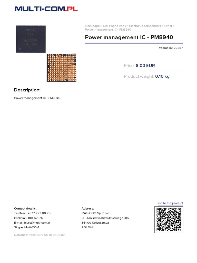 Power Management Ic pm8940 en | PDF
