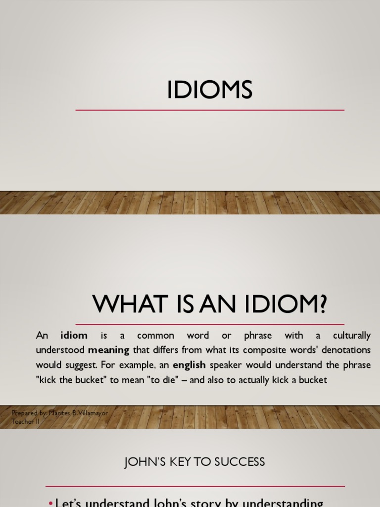 English IDIOMS | PDF | Idiom | Cognition