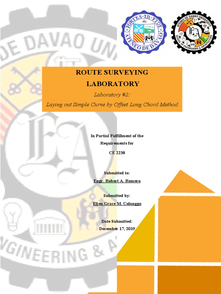 Laying Out Simple Curve by Offset Long Chord Method | PDF | Surveying ...