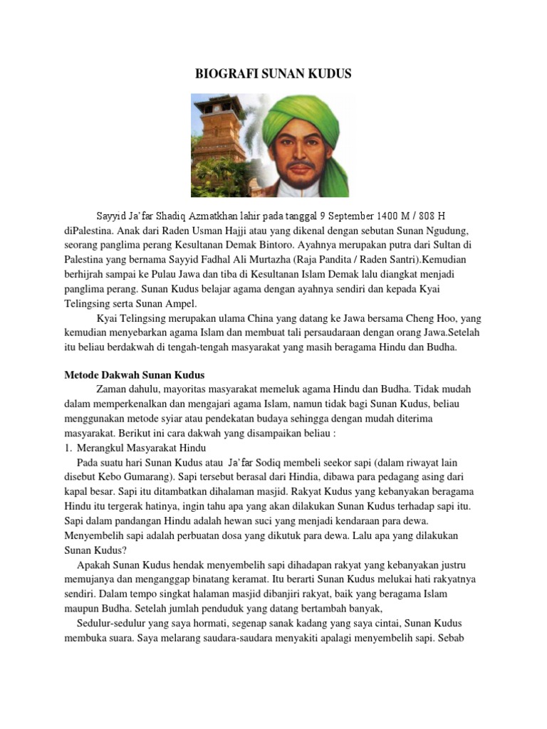 Biografi Sunan Kudus | PDF