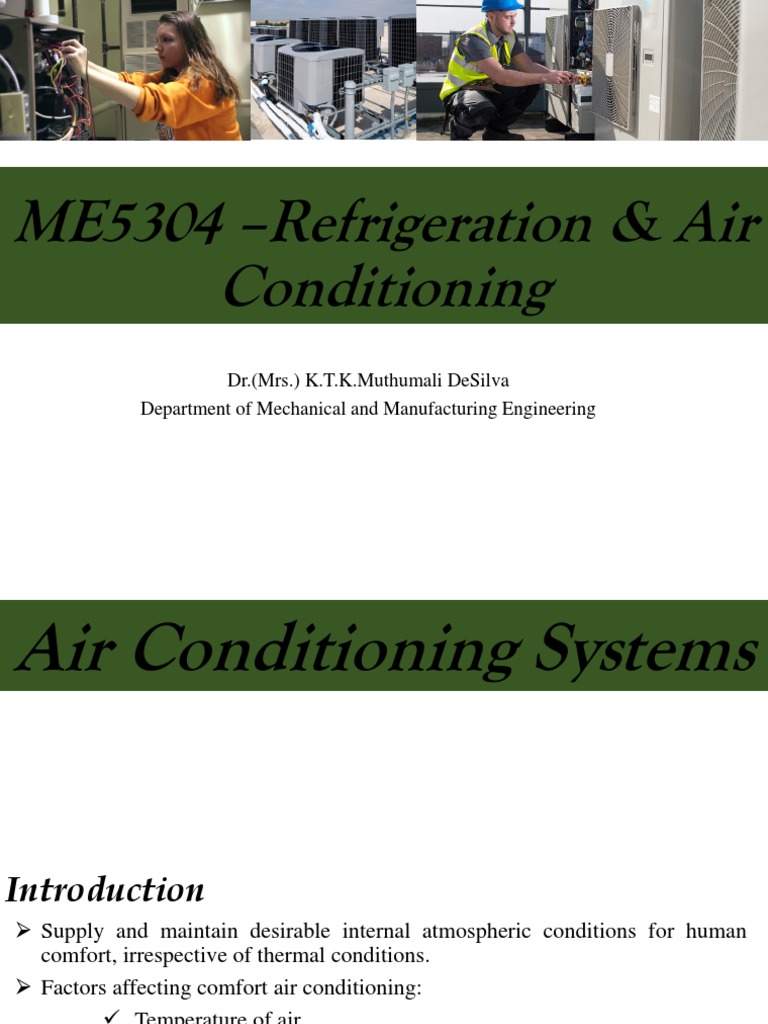 Air Conditioning Systems-1 | PDF | Air Conditioning | Chemical Engineering