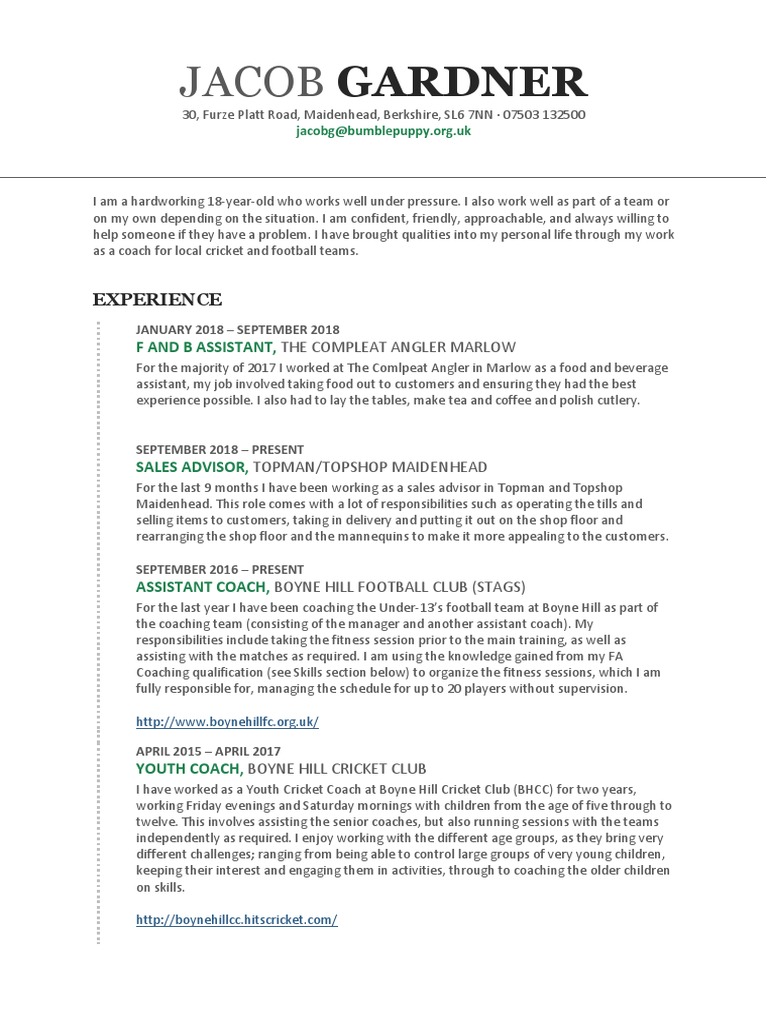 Jacob Gardner - Curriculum Vitae - v2 2 | PDF | Learning | Behavior ...