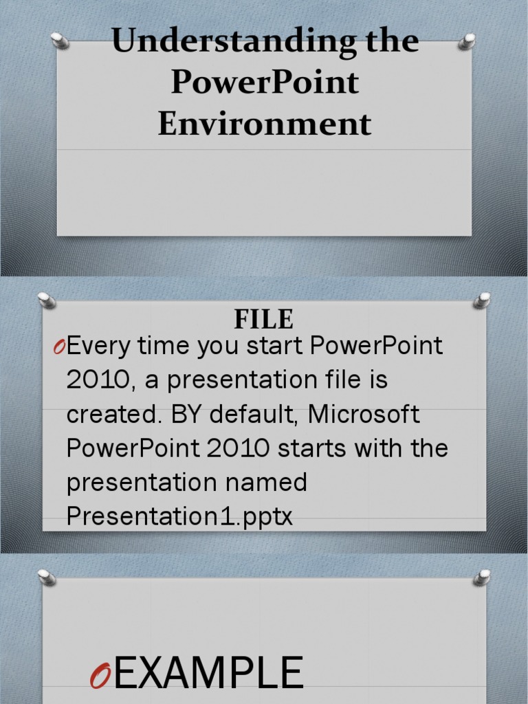 Understanding The PowerPoint Environment | PDF | Art | Computers