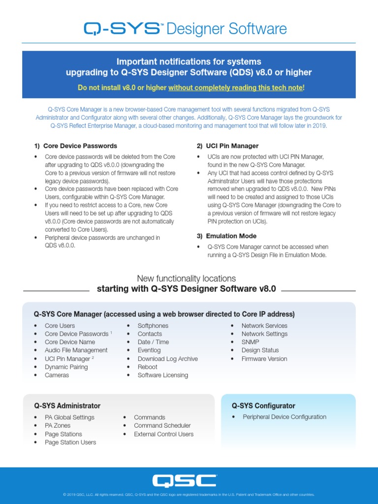Q-SYS Core Manager | PDF | Areas Of Computer Science | Software