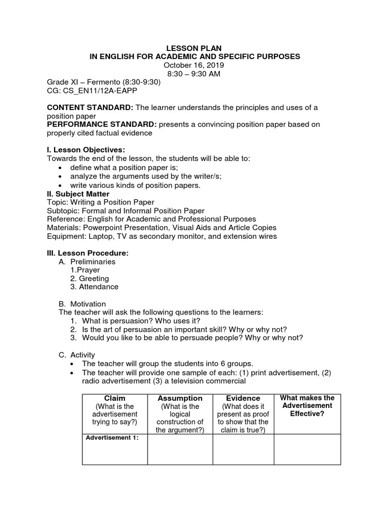 Cot LP - Eapp | PDF | Persuasion | Argument