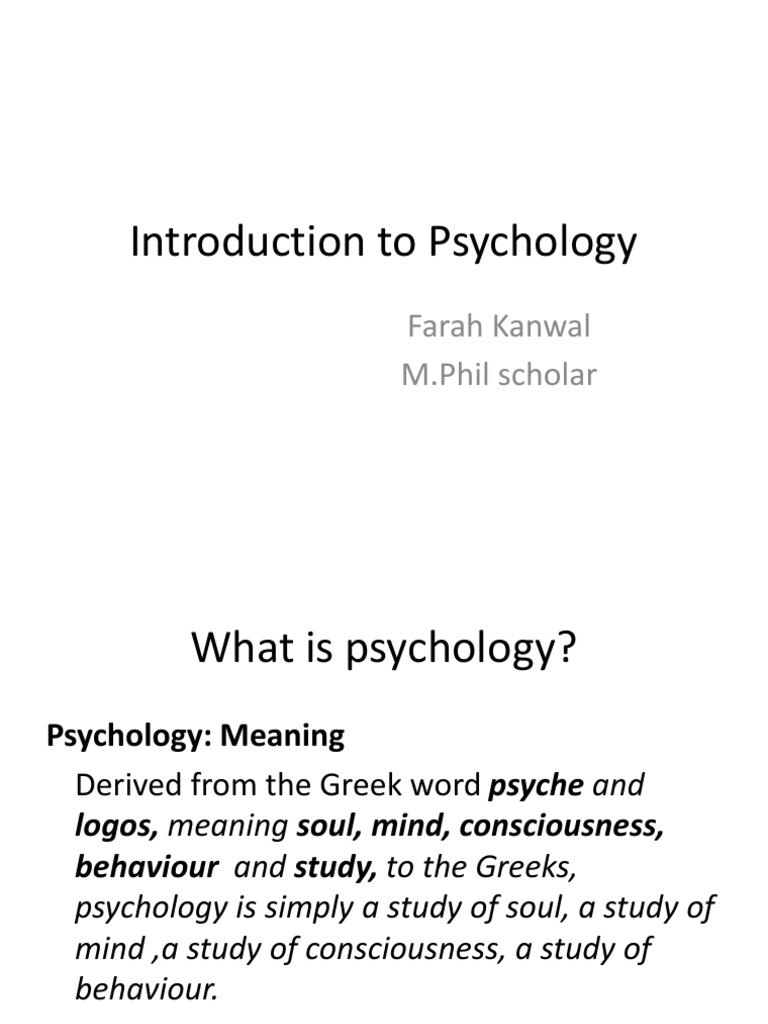Intro to Psychology Basics | PDF | Psychotherapy | Psychology