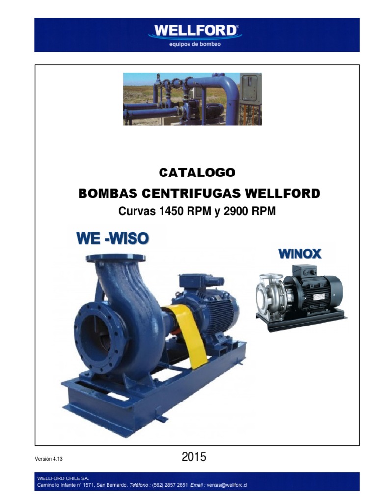 Catalogo bombas Centrifugas Wellford V4.13.pdf | Bomba | Tornillo