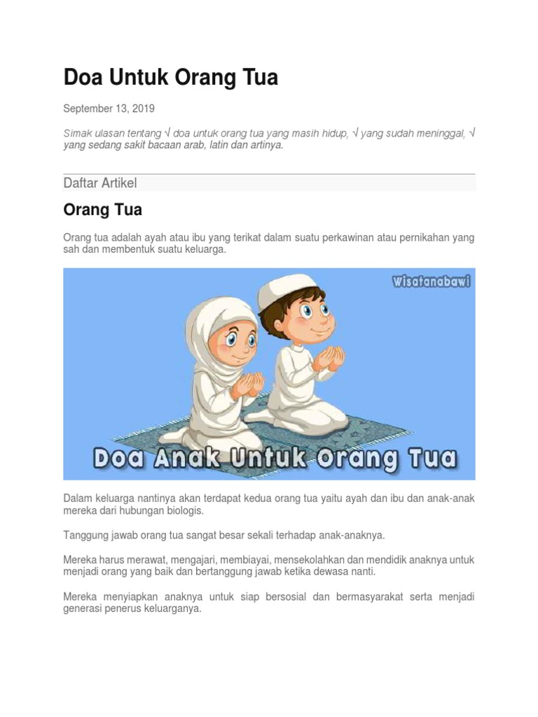 Doa Untuk Orang Tua Pdf