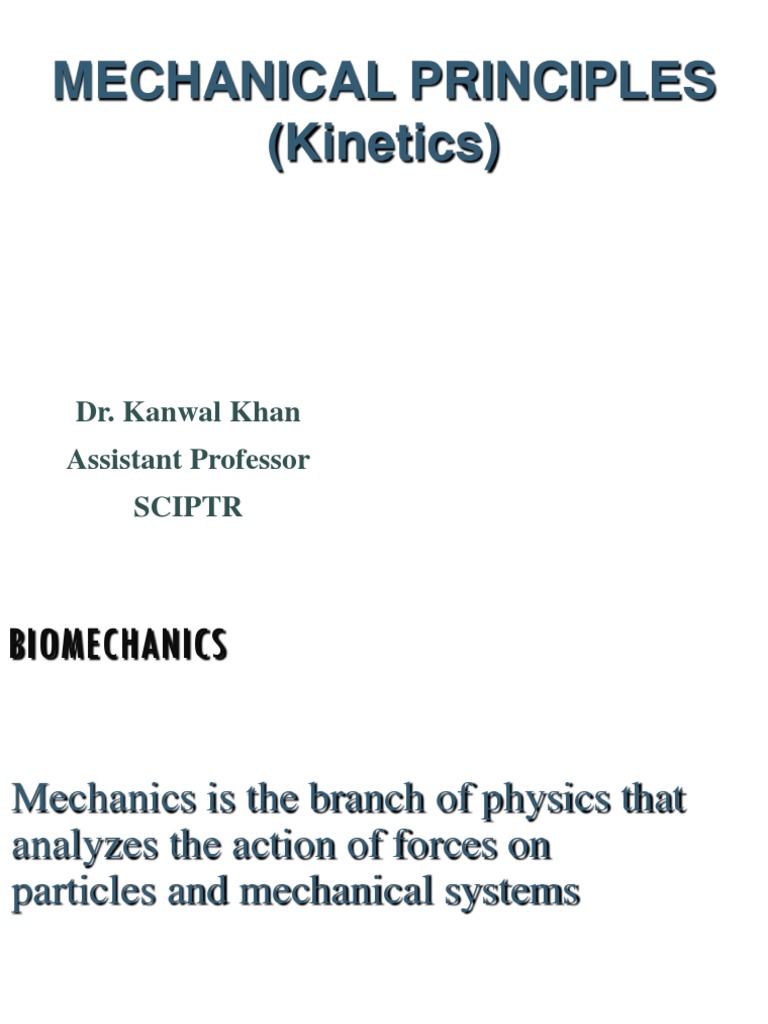 Mechanical Principles (Kinetics) | PDF | Lever | Rotation Around A ...