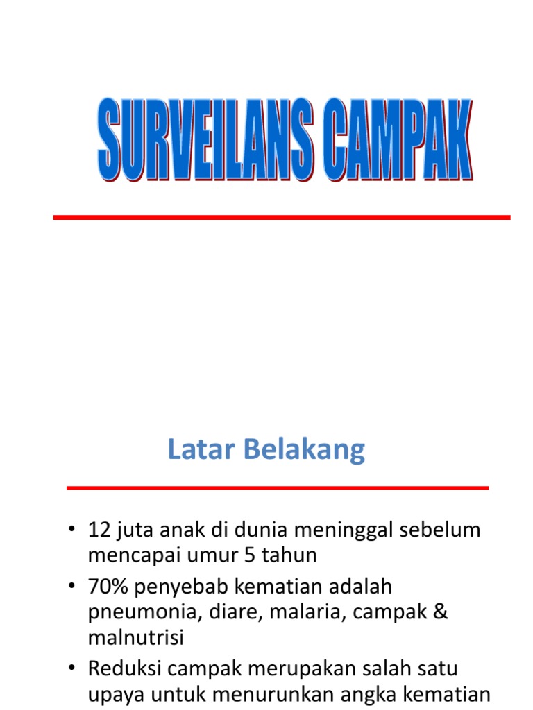 Strategi Reduksi Campak dan Imunisasi | PDF