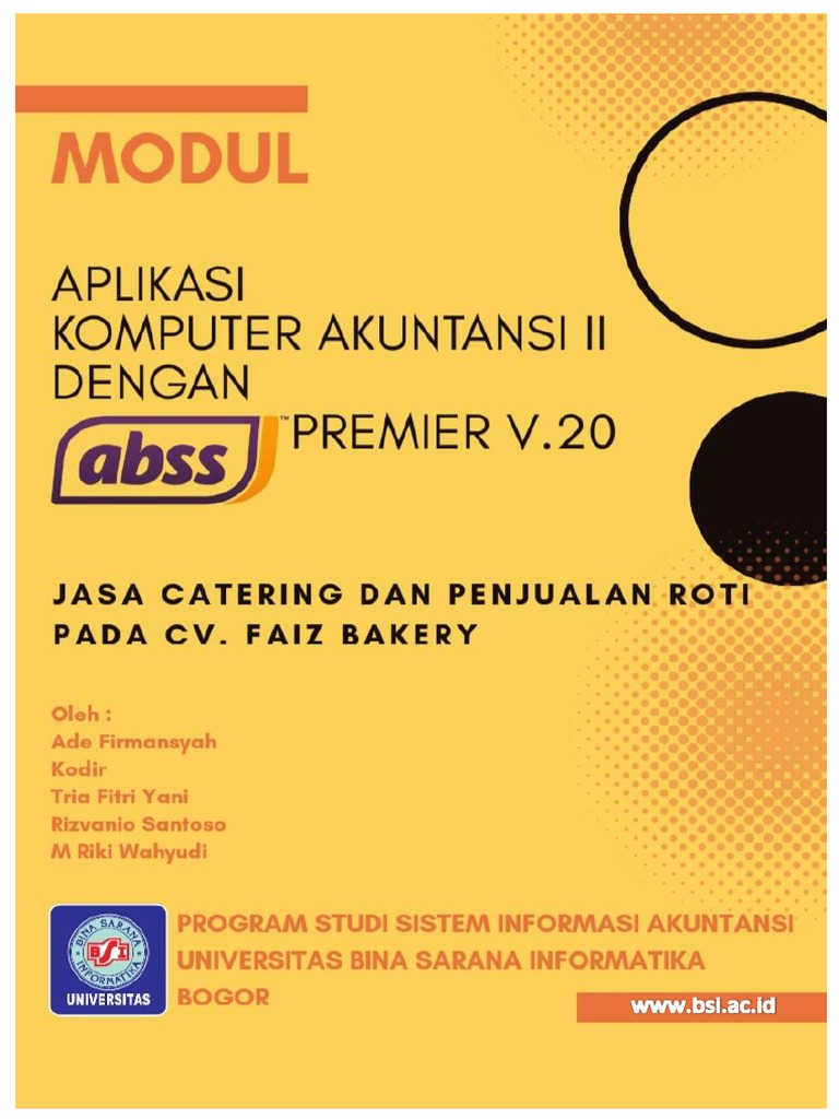 Panduan ABSS Premier V.20 untuk UKM | PDF