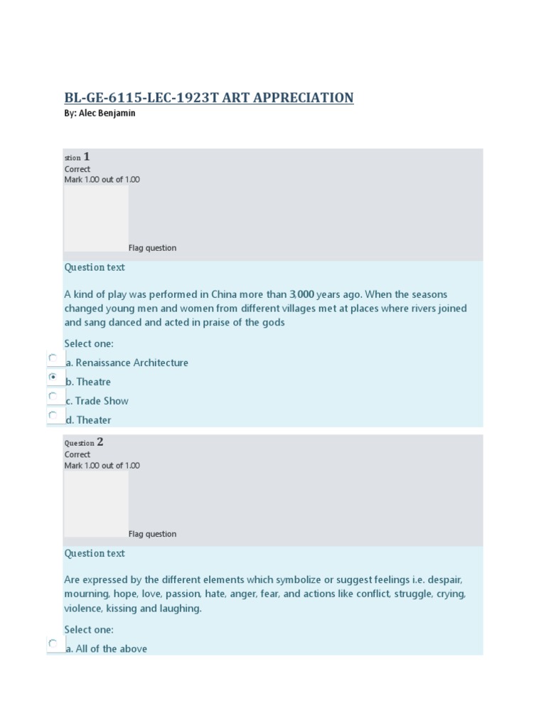 Bl-Ge-6115-Lec-1923t Art Appreciation | PDF | Red | Yellow Bl-Ge-6115-Lec-1923t Art Appreciation | PDF | Red | Yellow