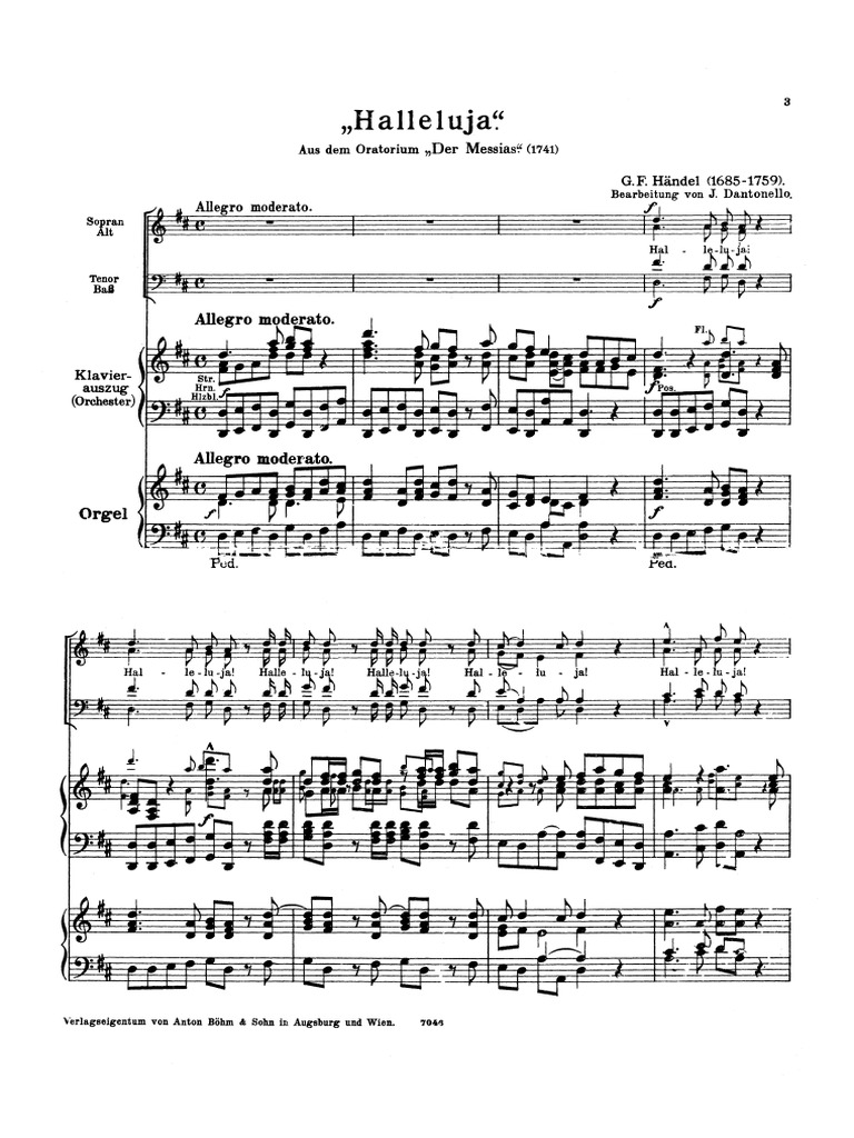 Handel - Messiah HWV 56 Hallelujah Arr Dantonello PDF | PDF