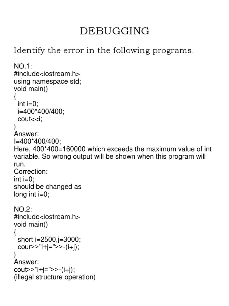 DEBUGGING | PDF | Programming Paradigms | Notation