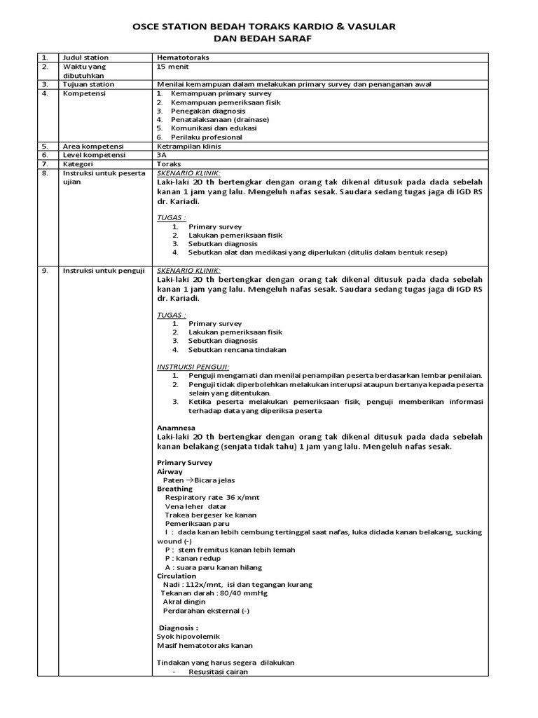 Contoh Soal Osce 4 | PDF