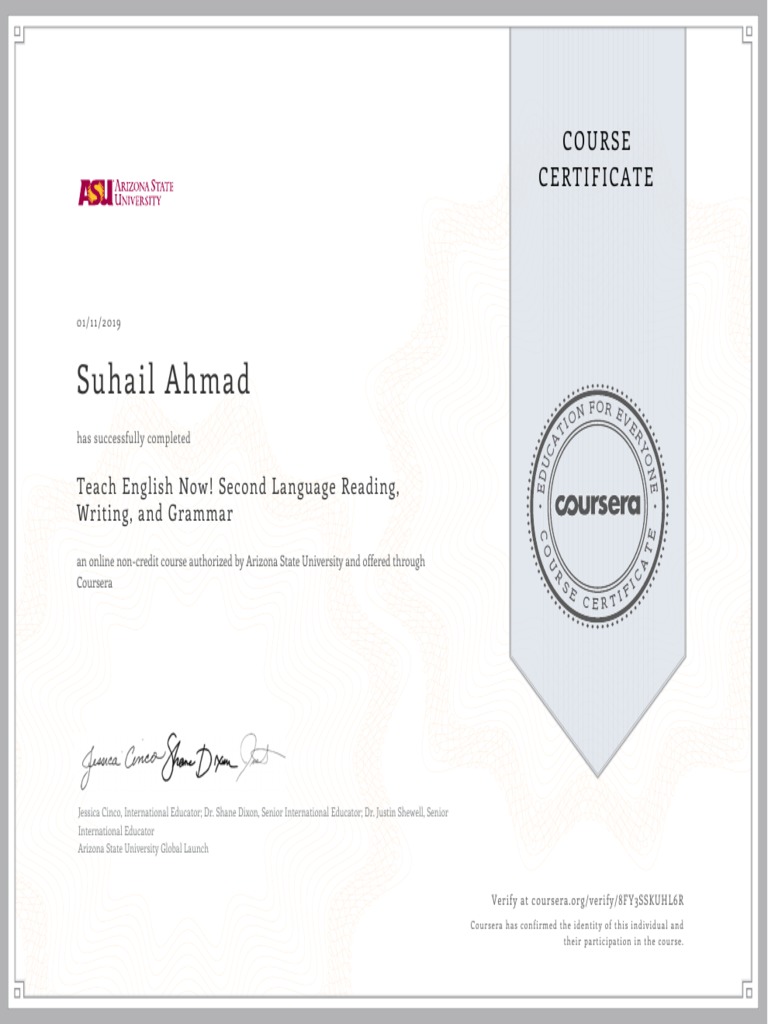 Coursera Certificate PDF | PDF