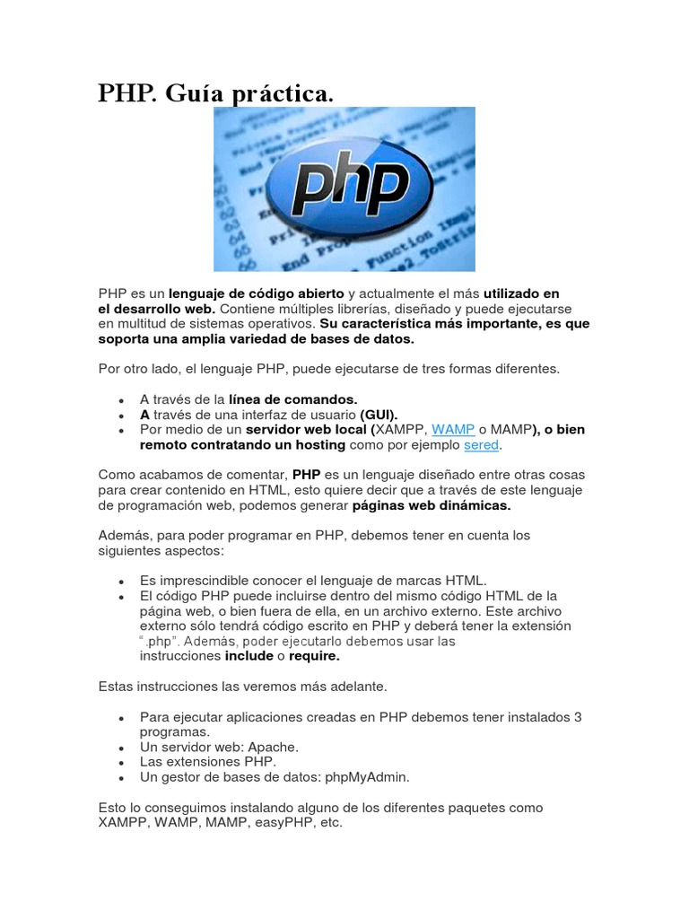 PHP | PDF | Php | Servidor web