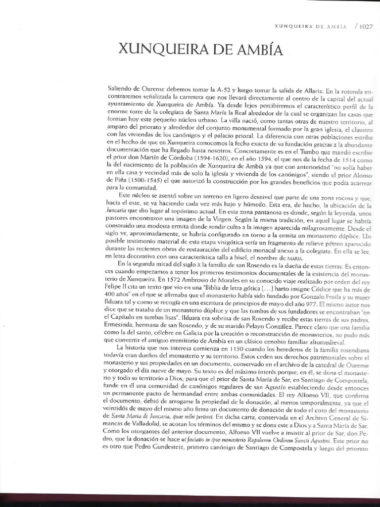 Xunqueira de Ambia. Colegiata de Santa M PDF | PDF