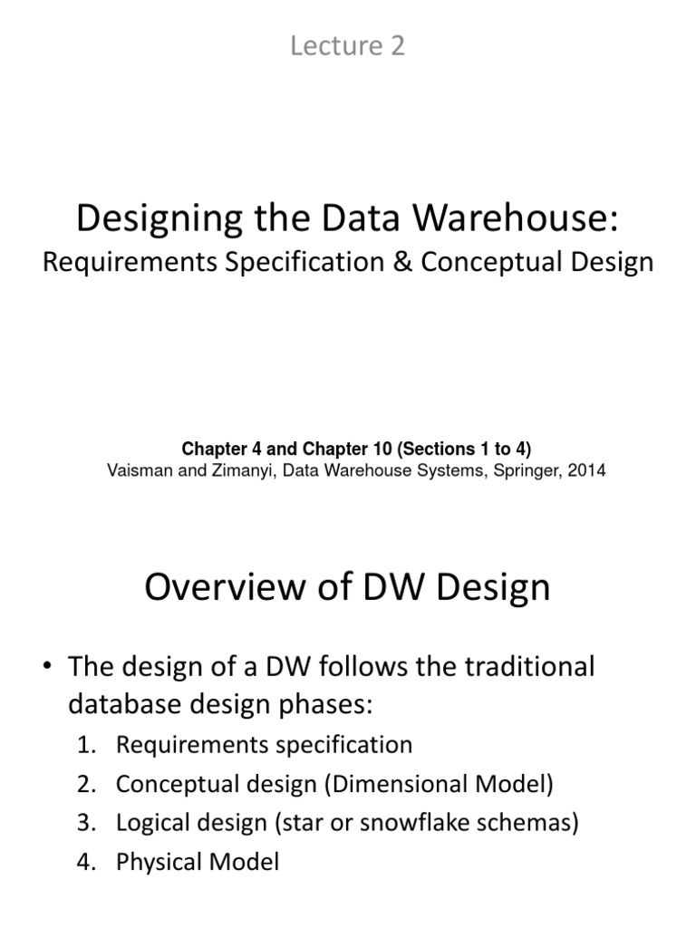 Lecture2-Conceptual Modelling | PDF | Data Warehouse | Databases