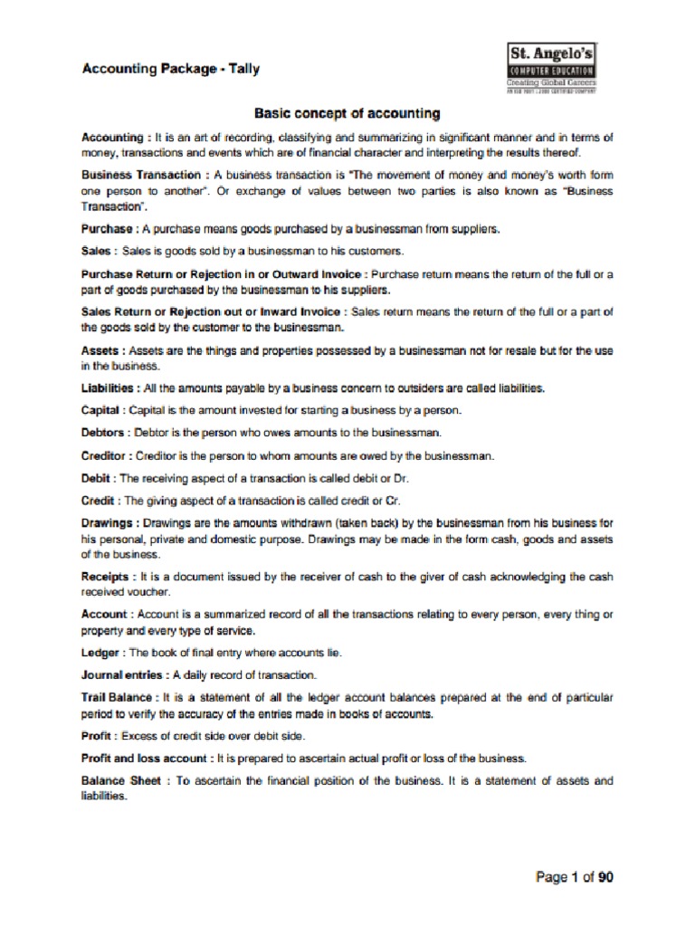 Tally Assignment | PDF