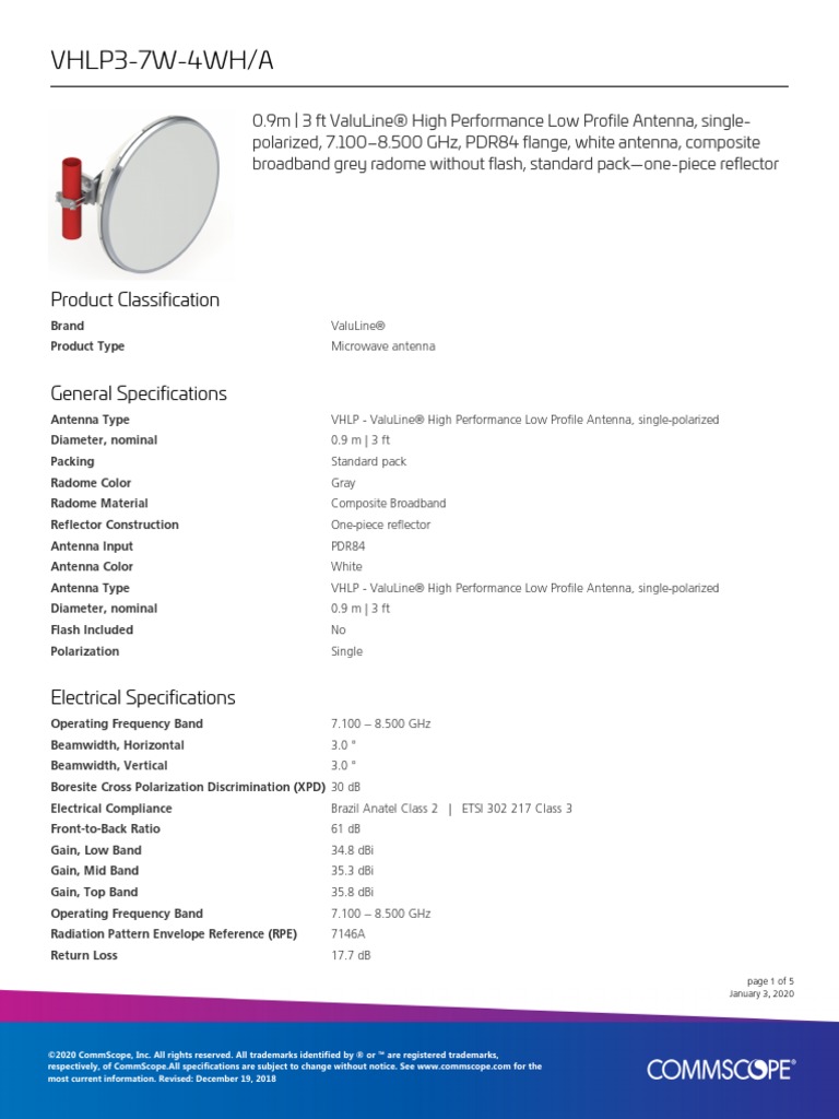 VHLP3 7W 4WH - A | PDF | Antenna (Radio) | Telecommunications Engineering