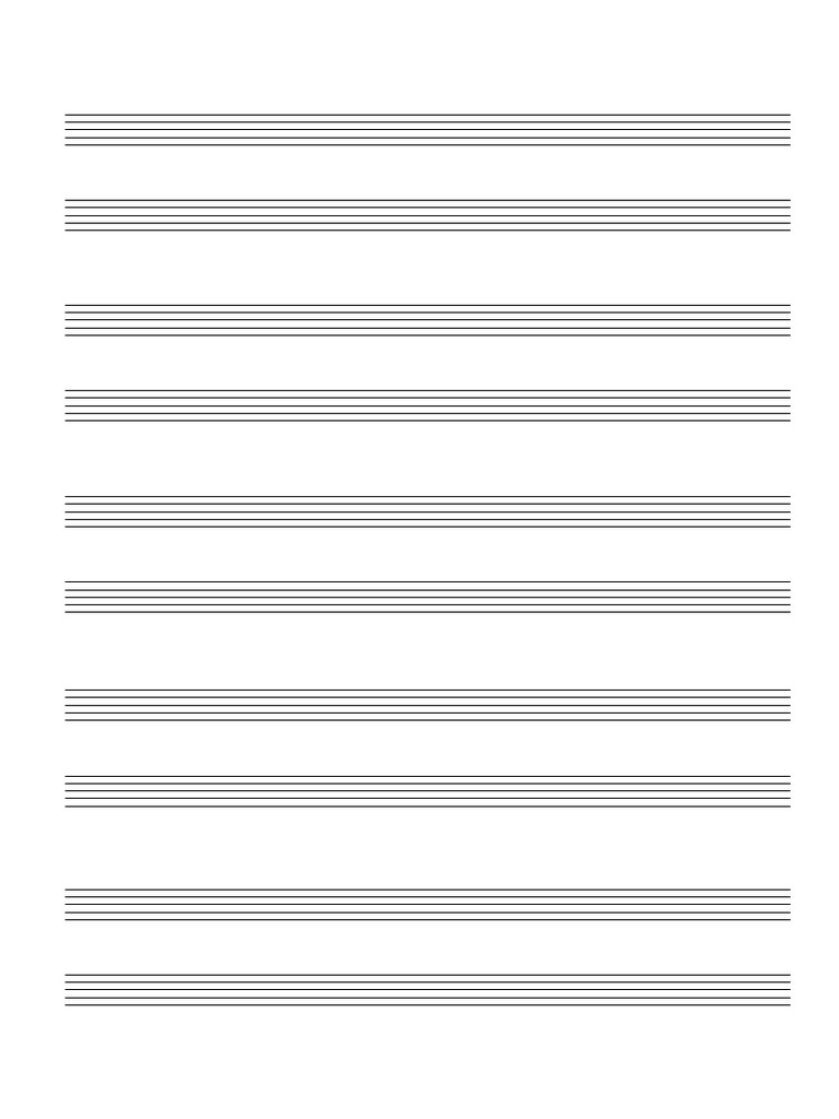 Hoja Pentagramada Grande para Solfeo PDF | PDF