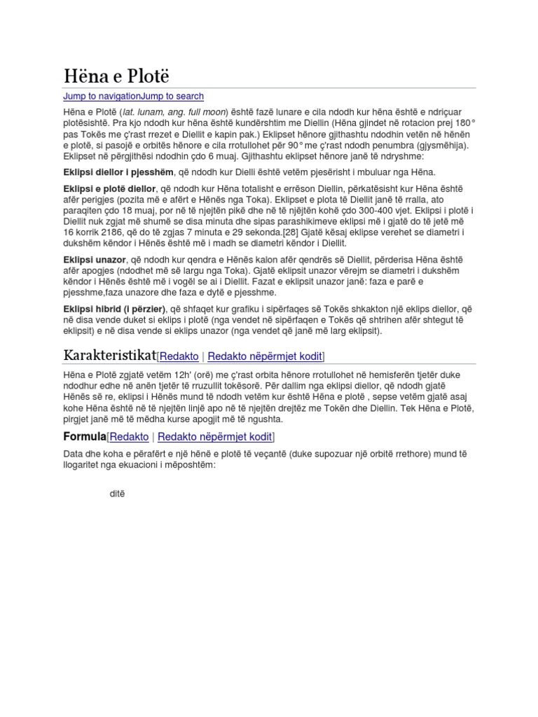 Hëna e Plotë | PDF