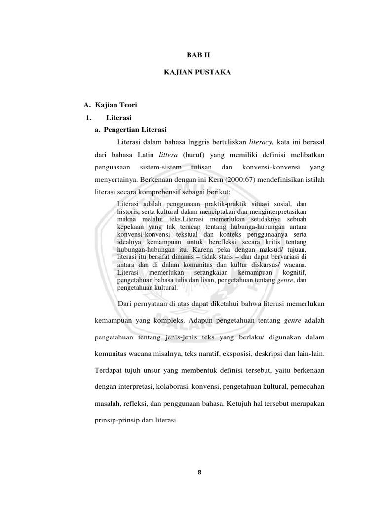Macam-Macam Literasi dan Contohnya | PDF