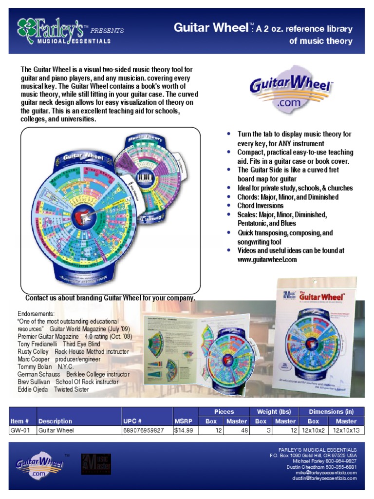 Guitar Wheel Sell Sheet 4-2009 | PDF | Guitars | Music Theory