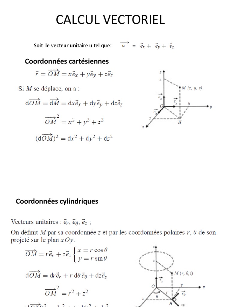 Rappel Calcul Vectoriel | PDF