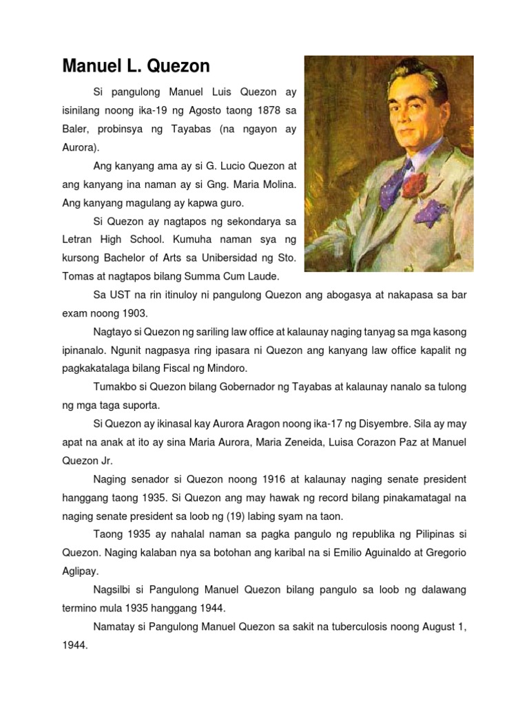 Manuel L Quezon | PDF