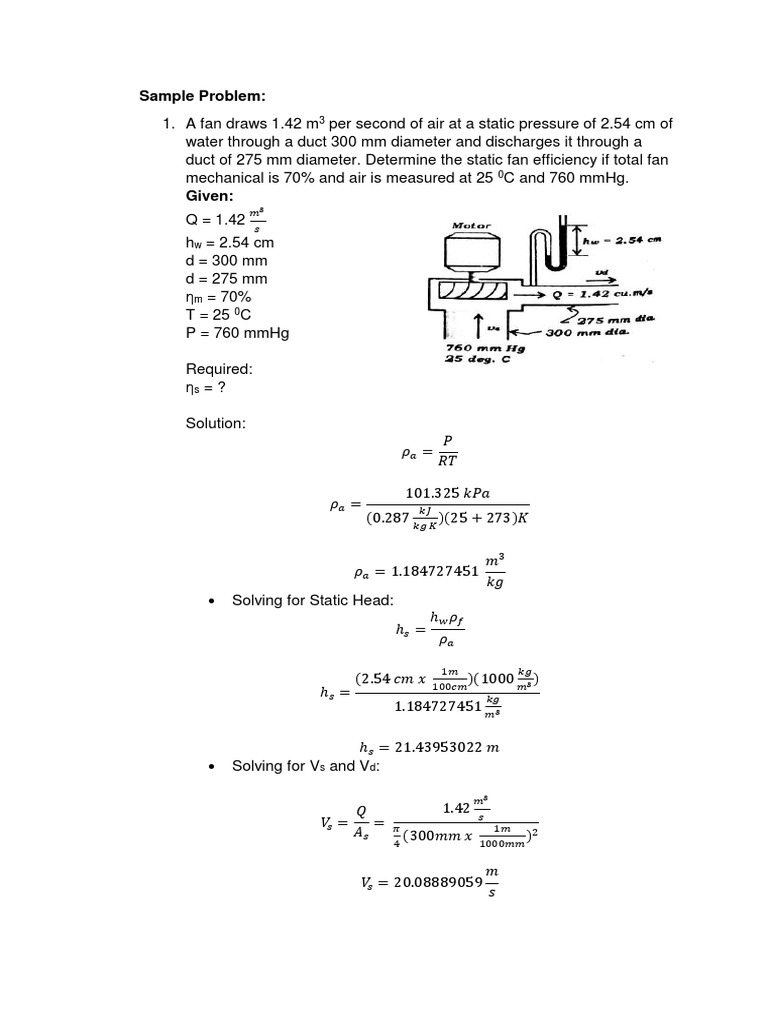 Sample Problem | PDF | Pressure | Gas Technologies