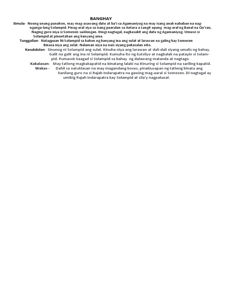 BANGHAY | PDF