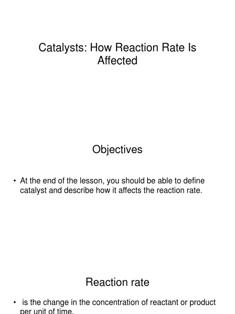 Catalysts | PDF | Catalysis | Reaction Rate