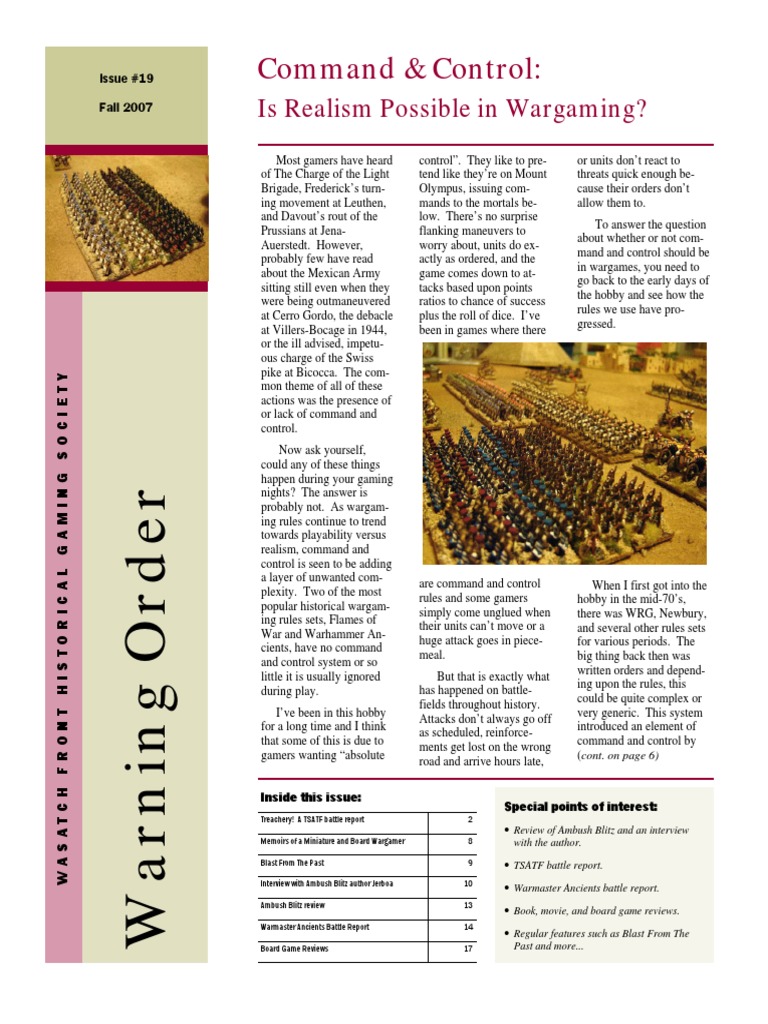 Warning Order | PDF | Infantry | Wars & Military