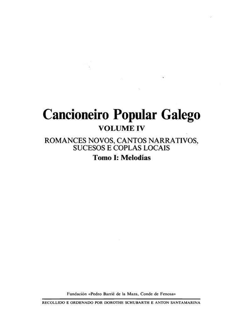 Cancioneiro Popular Galego Vol 4 T1 | PDF | Fonética | Forma poética