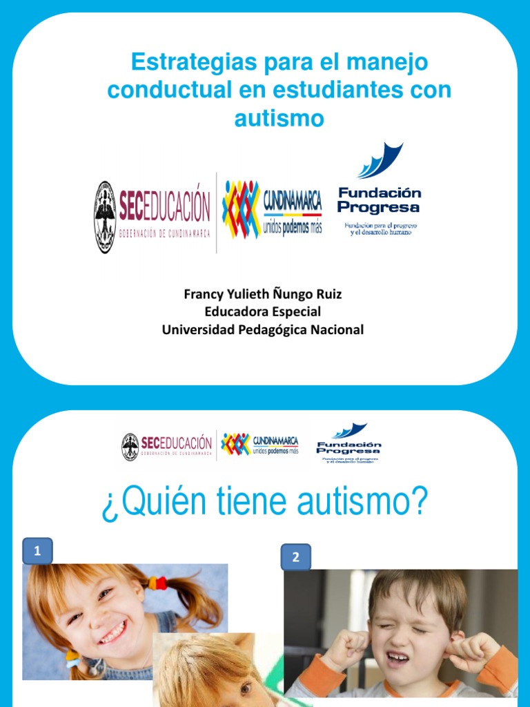 Estrategias para El Manejo Conductual en Estudiantes Con Autismo | PDF ...