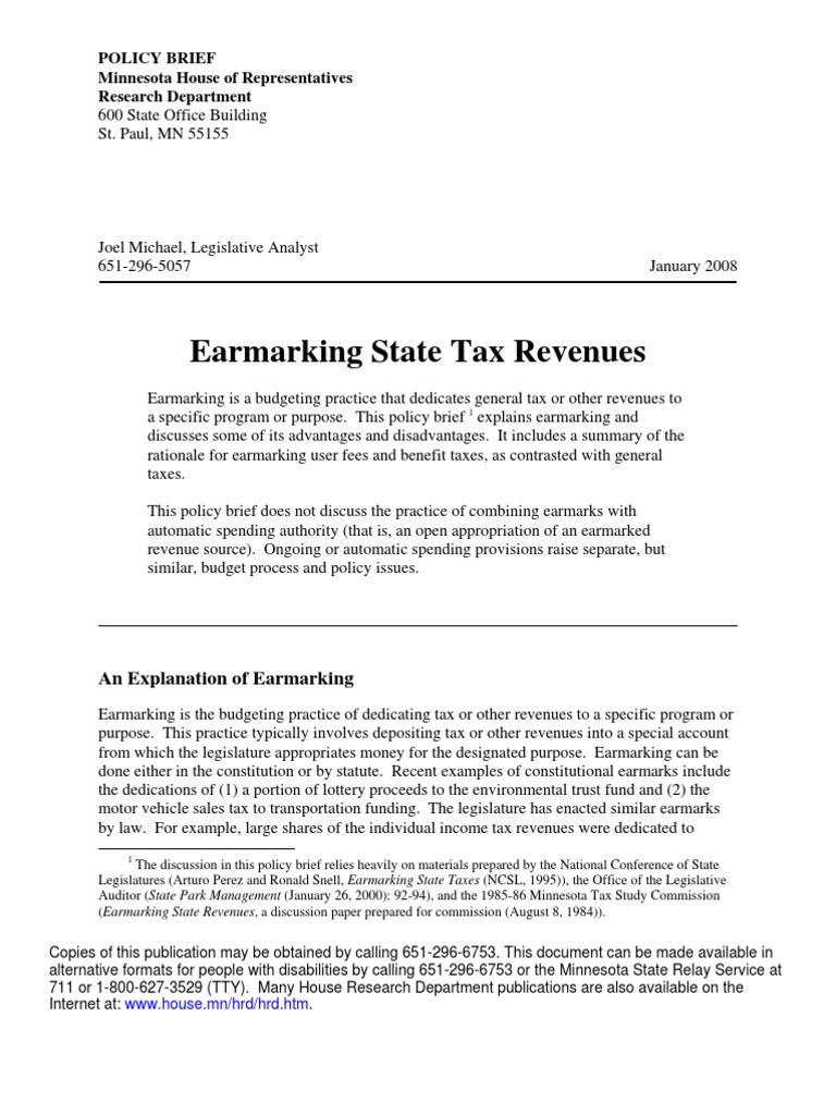 Earmarking | PDF
