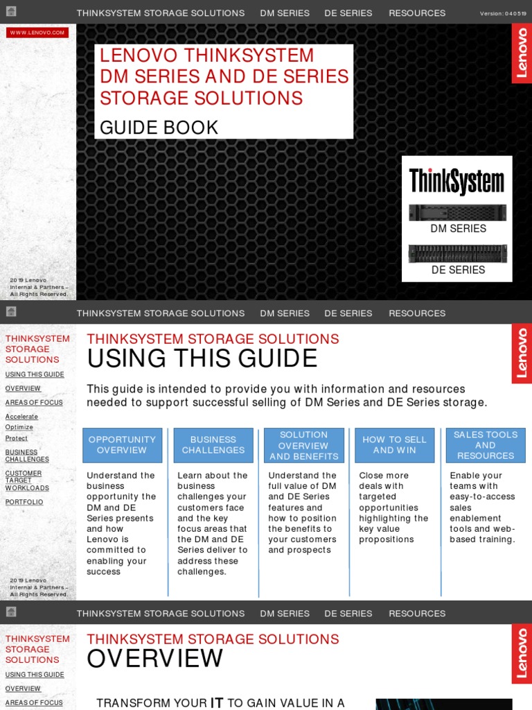 Thinksystem Storage Guidebook | PDF | Solid State Drive | Backup