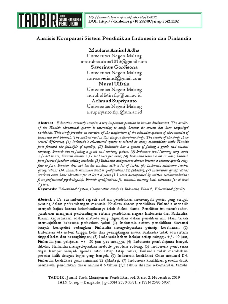 Analisis - Komparasi - Sistem - Pendidikan - Indonesia - Dan Jurnal PDF ... Analisis - Komparasi - Sistem - Pendidikan - Indonesia - Dan Jurnal PDF ...