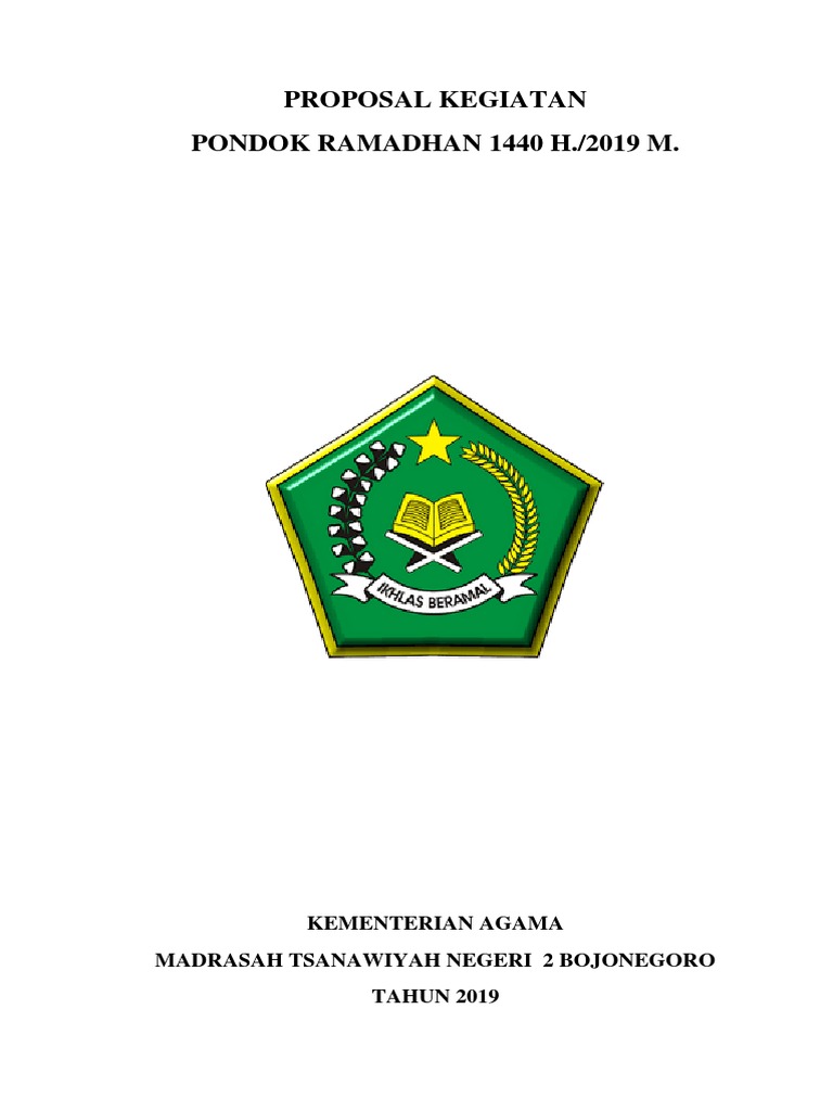 Contoh Proposal Kegiatan Pondok Ramadhan 1440 H. | PDF